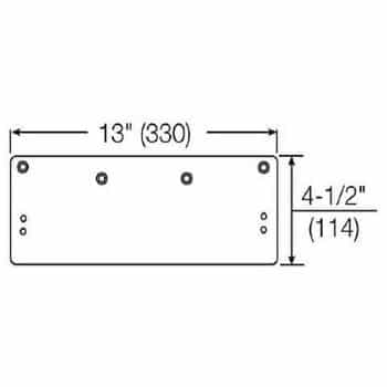 Accentra 3158 Exposed-Back/ Narrow Top Rail Drop Plate — Island Supply Inc