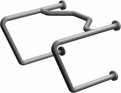 ASI 3434 1/4" O.D. Exposed Mounted, Straddle Grab Bar — Island Supply Inc